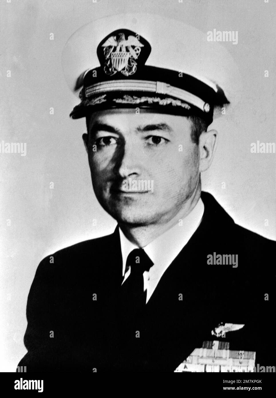 CAPT. William N. Leonard, USN (covered) CO, USS RANGER (CV-61), 1961 ...