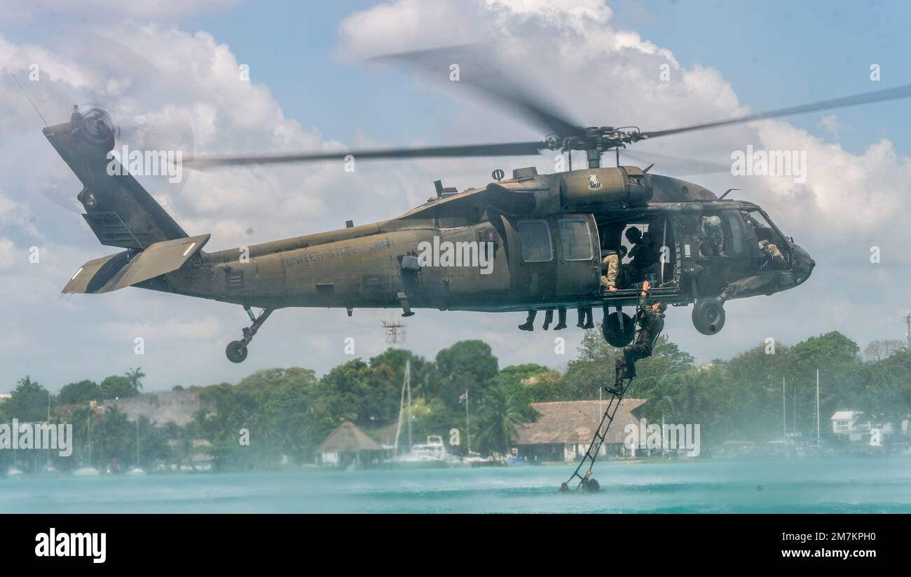 A Dutch Marine with the Netherlands Marine Corps climbs a ladder ...