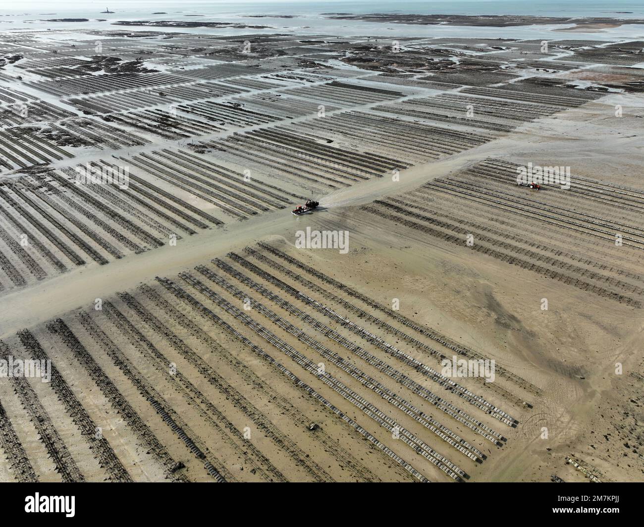 Blainville-sur-Mer (Normandy, north-western France): aerial view of one ...