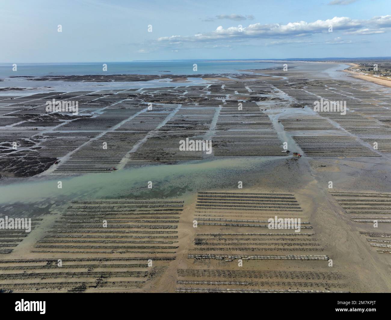 Blainville-sur-Mer (Normandy, north-western France): aerial view of one ...