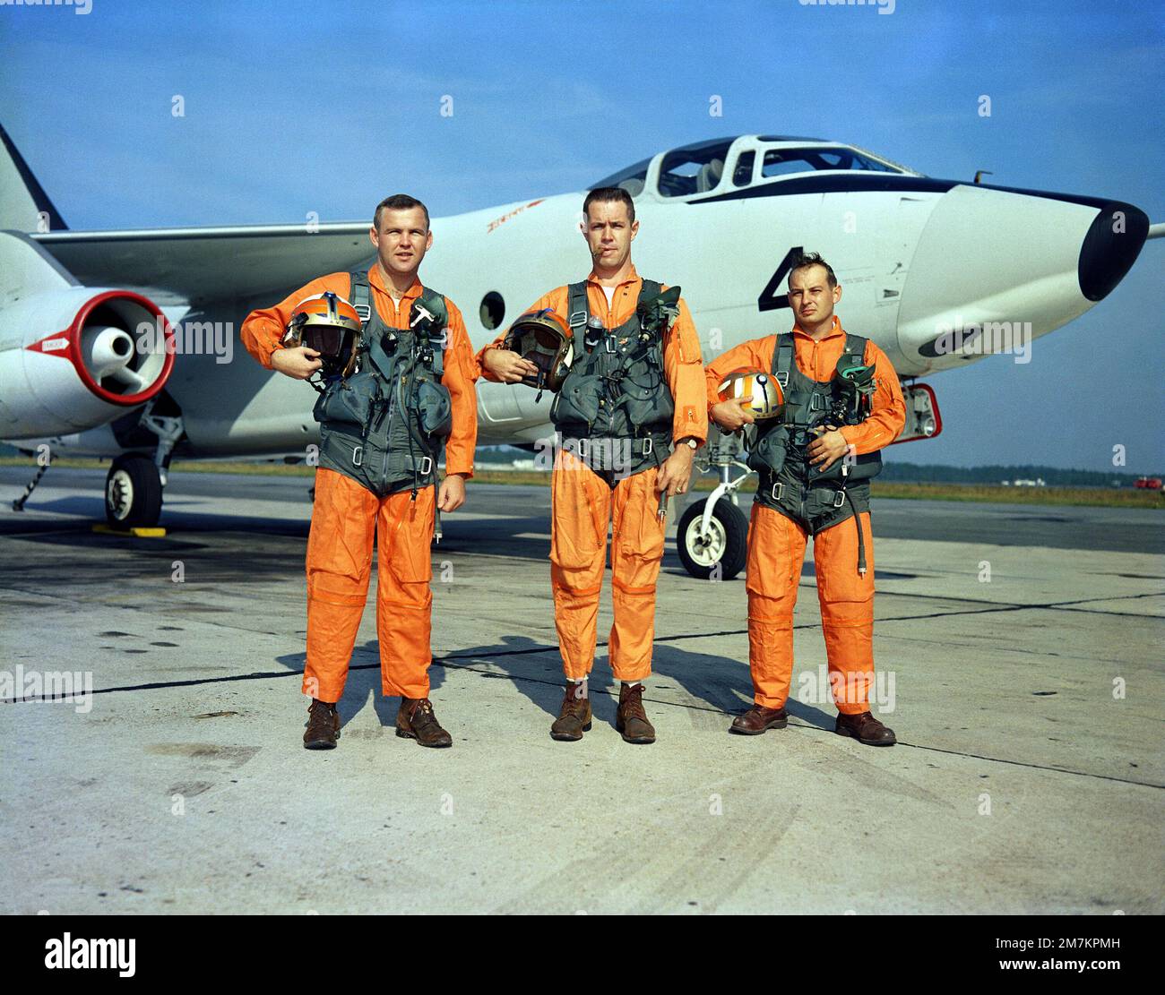 The crew of an RA-3B Skywarrior aircraft prepares to depart on a ...