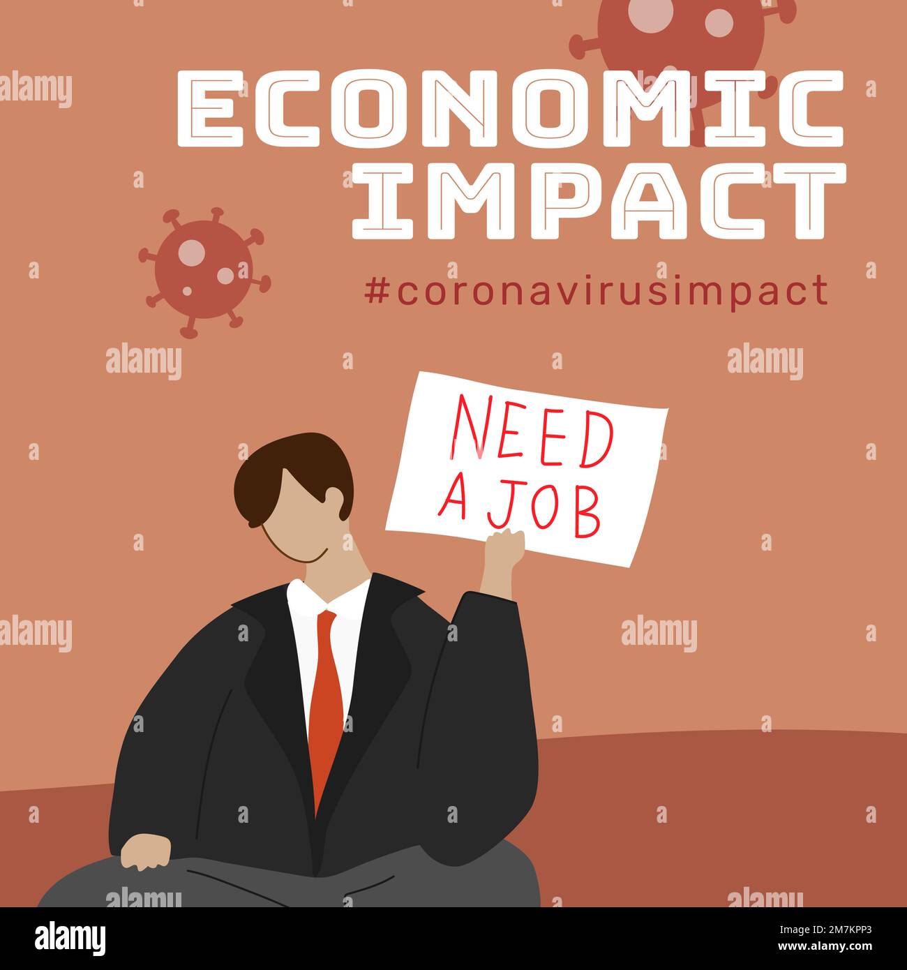 Economic impact during coronavirus pandemic template vector Stock ...