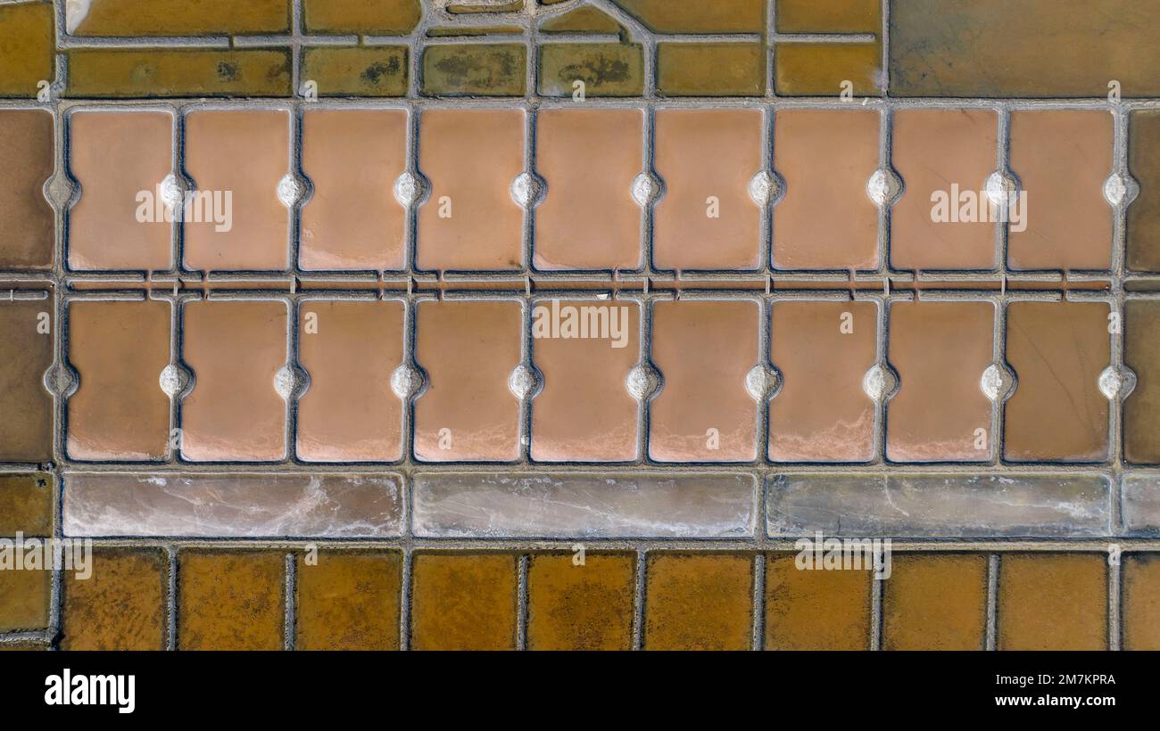 Aerial view of the salt marshes of Guerande in summer. Salt marshes in ...