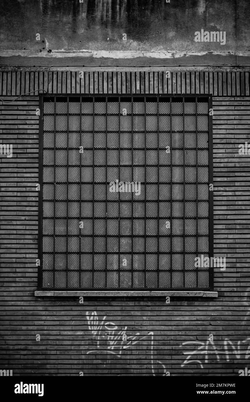 House window bars Black and White Stock Photos & Images - Alamy