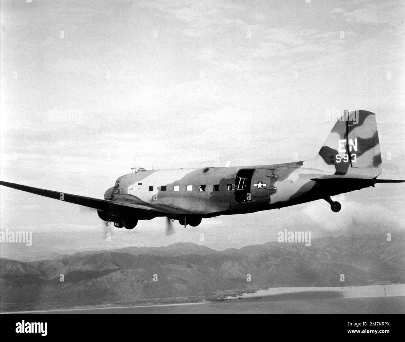 The U.S. Air Force AC-47 Dragon aircraft flies missions over South ...