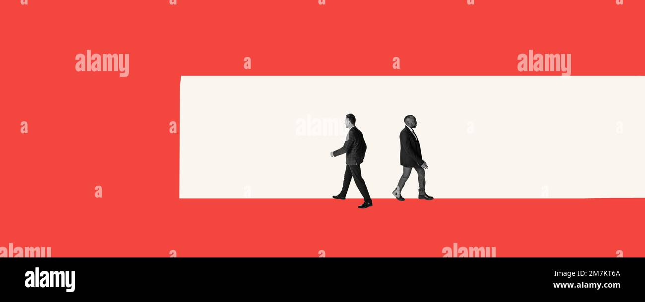 Contemporary art collage. Concept of business, personal and ...