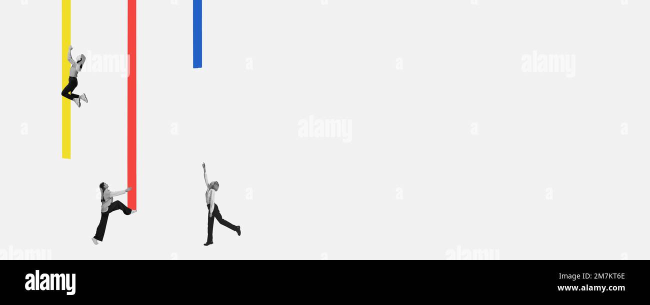 Contemporary art collage. Concept of business, personal and ...