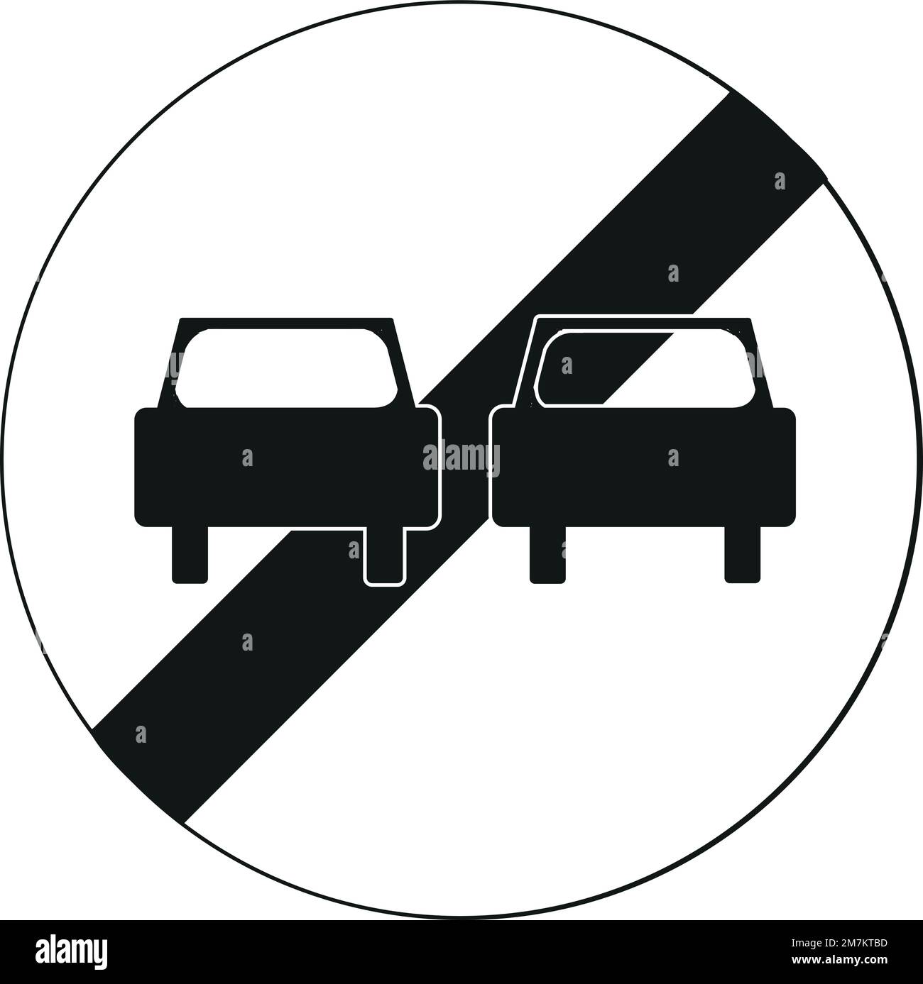 Panneau routier: Fin d'interdiction de dépassement Stock Vector Image ...