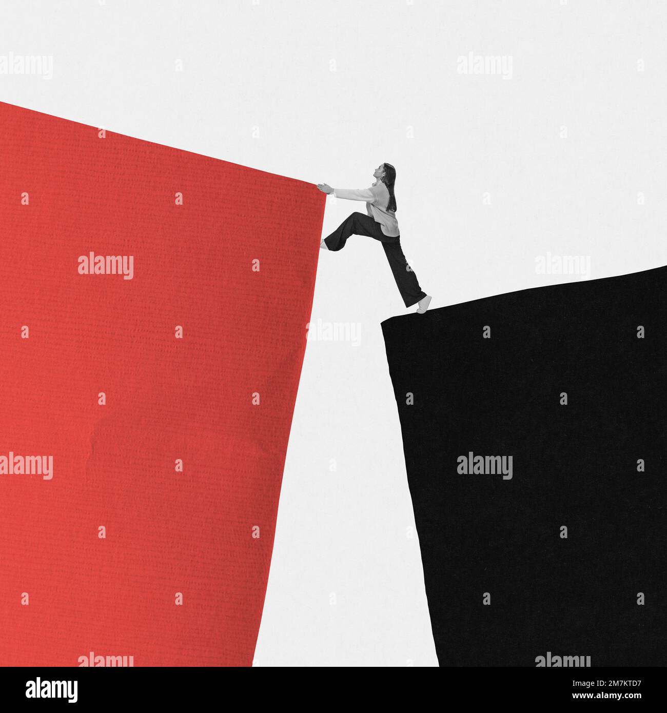Contemporary art collage. Concept of business, personal and ...