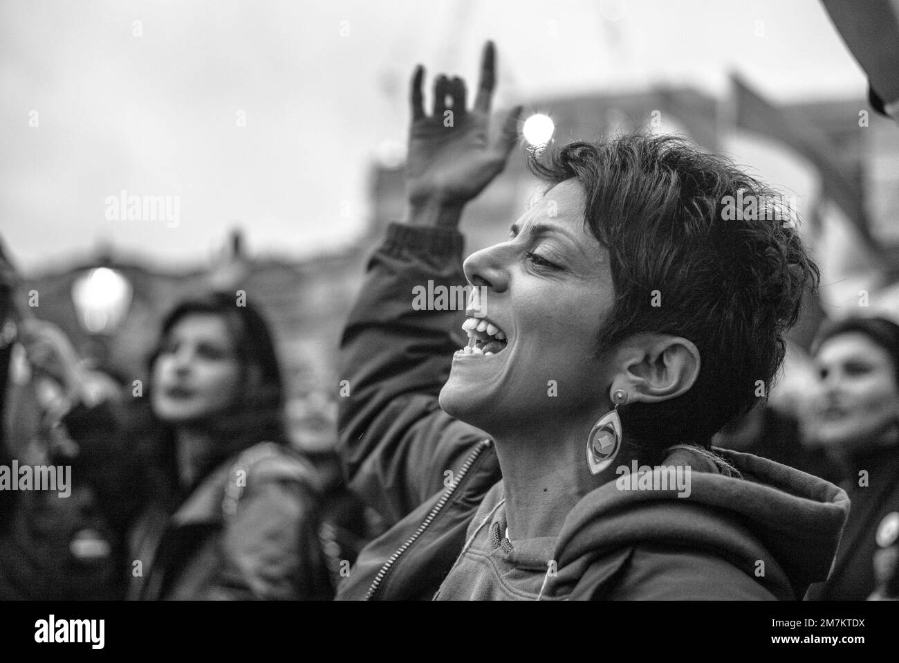 British Iranians protesting in London against the oppressive regime in ...