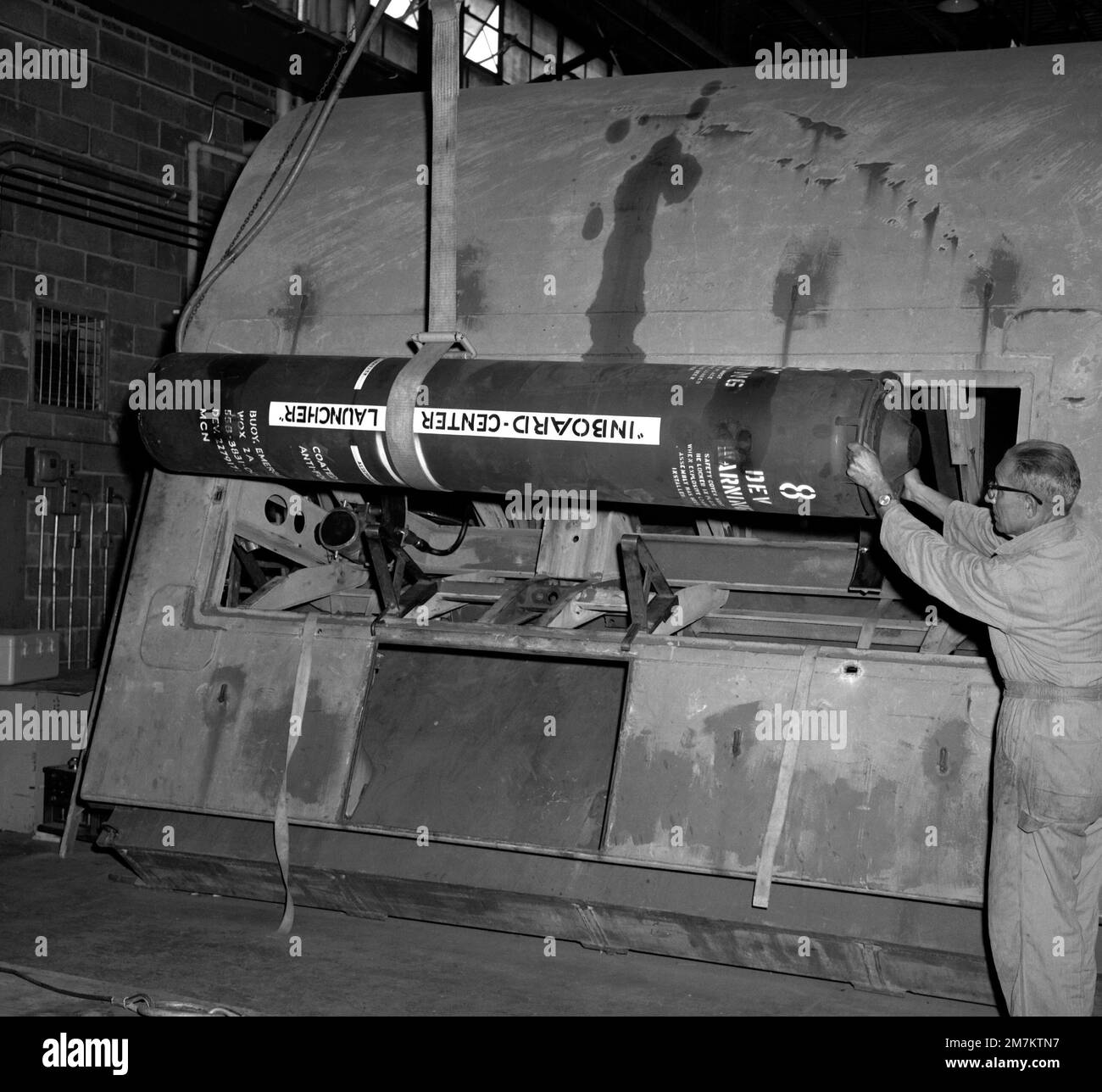 A submarine emergency communication transmitter (SECT) buoy Mark 9 Mod ...