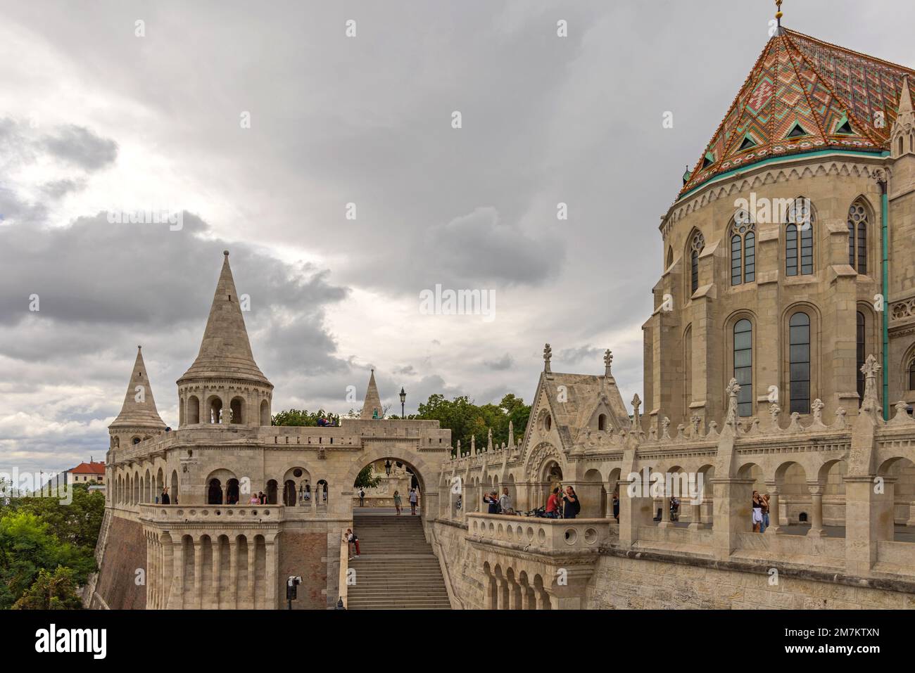 Budapest, Hungary - July 31, 2022: Historic Fisherman Bastion ...