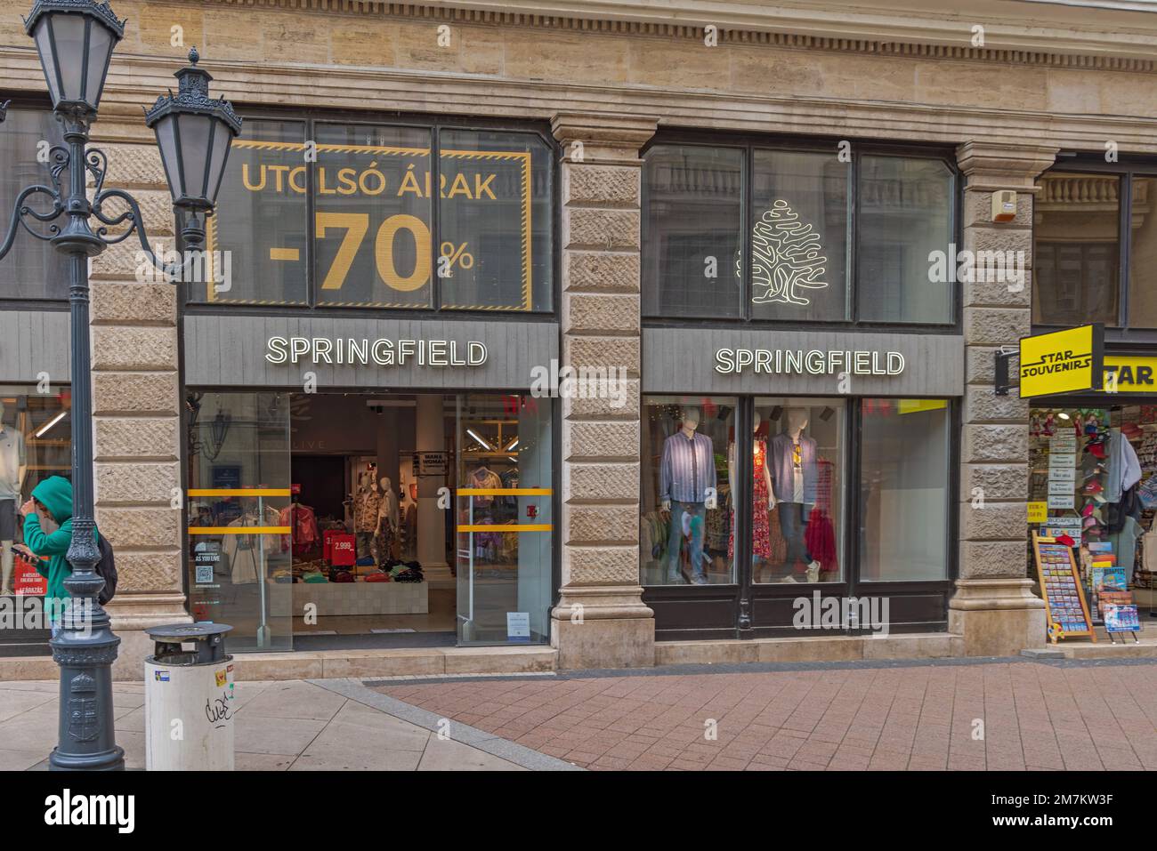 Budapest, Hungary - July 31, 2022: Sale at Springfield Garment Shop at ...