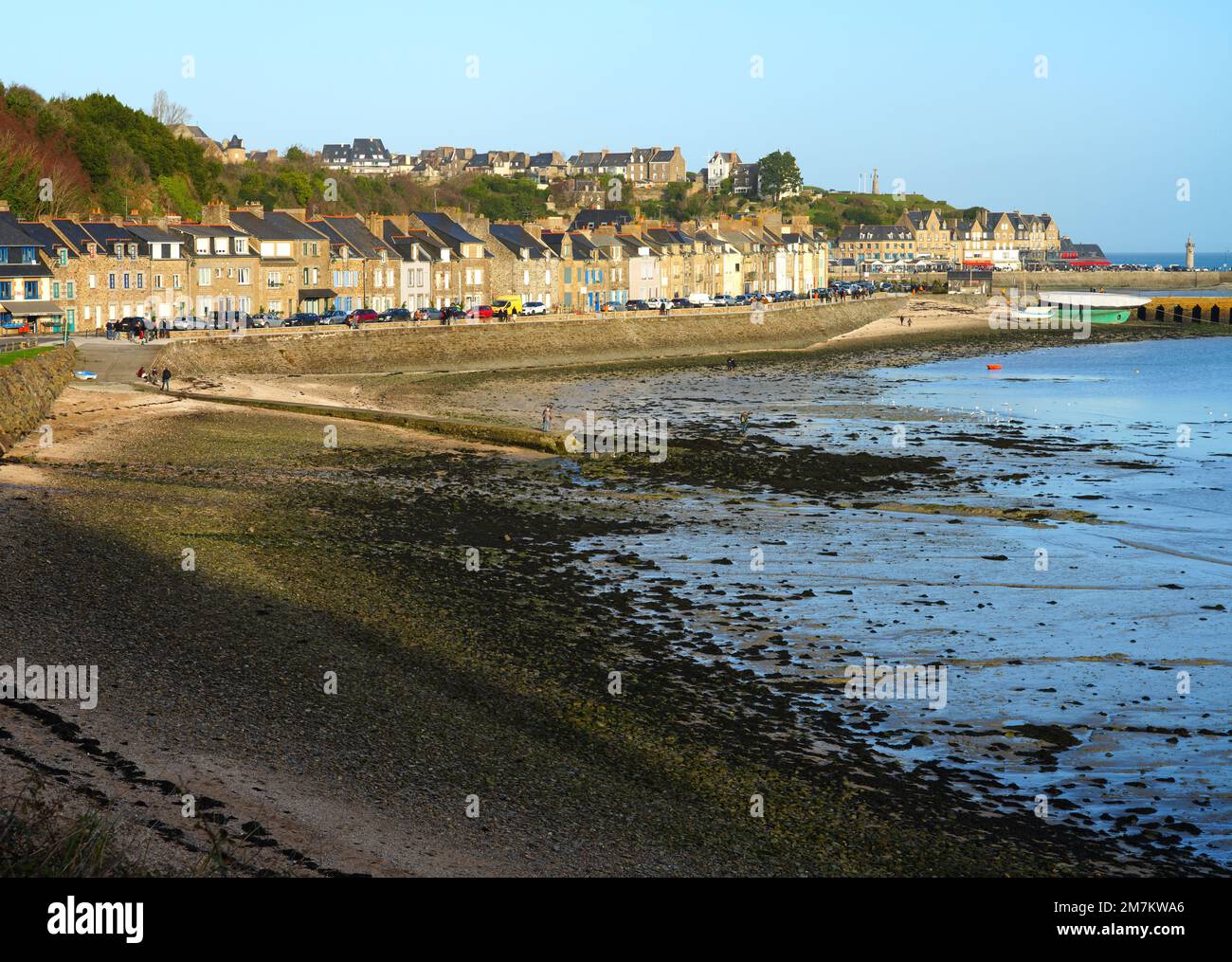CANCALE, FRANCE -28 DEC 2021- View of the town of Cancale, located on ...