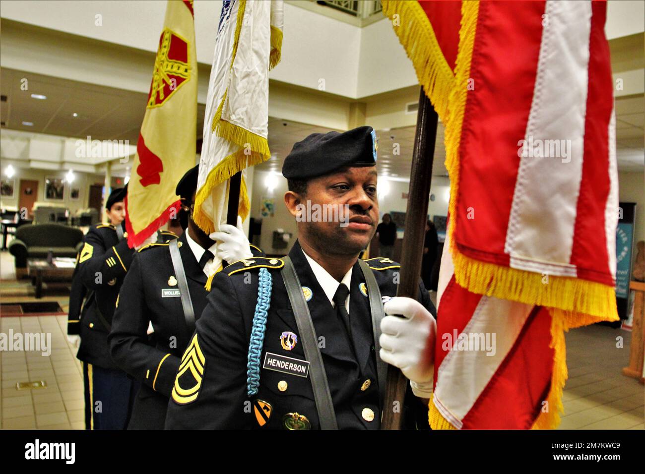 An Army Color Guard is shown May 10, 2022, during a special signing ...
