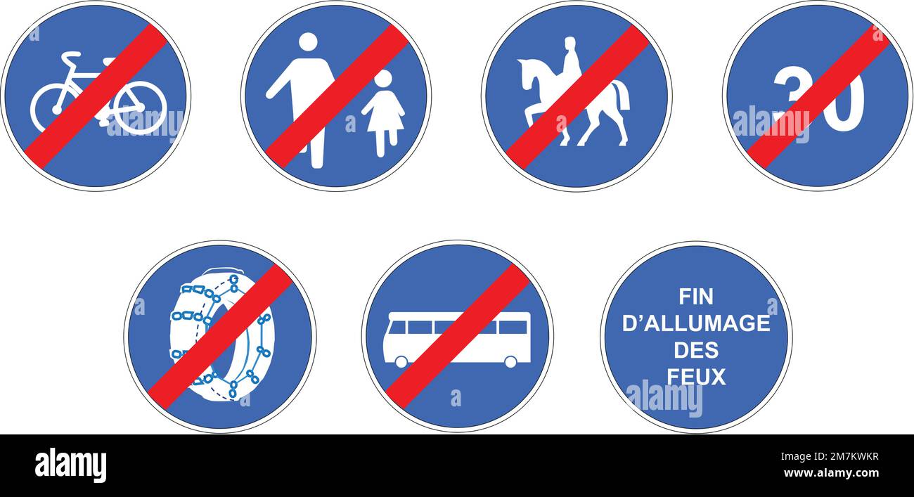 Panneaux de signalisation de france Stock Vector Images - Alamy