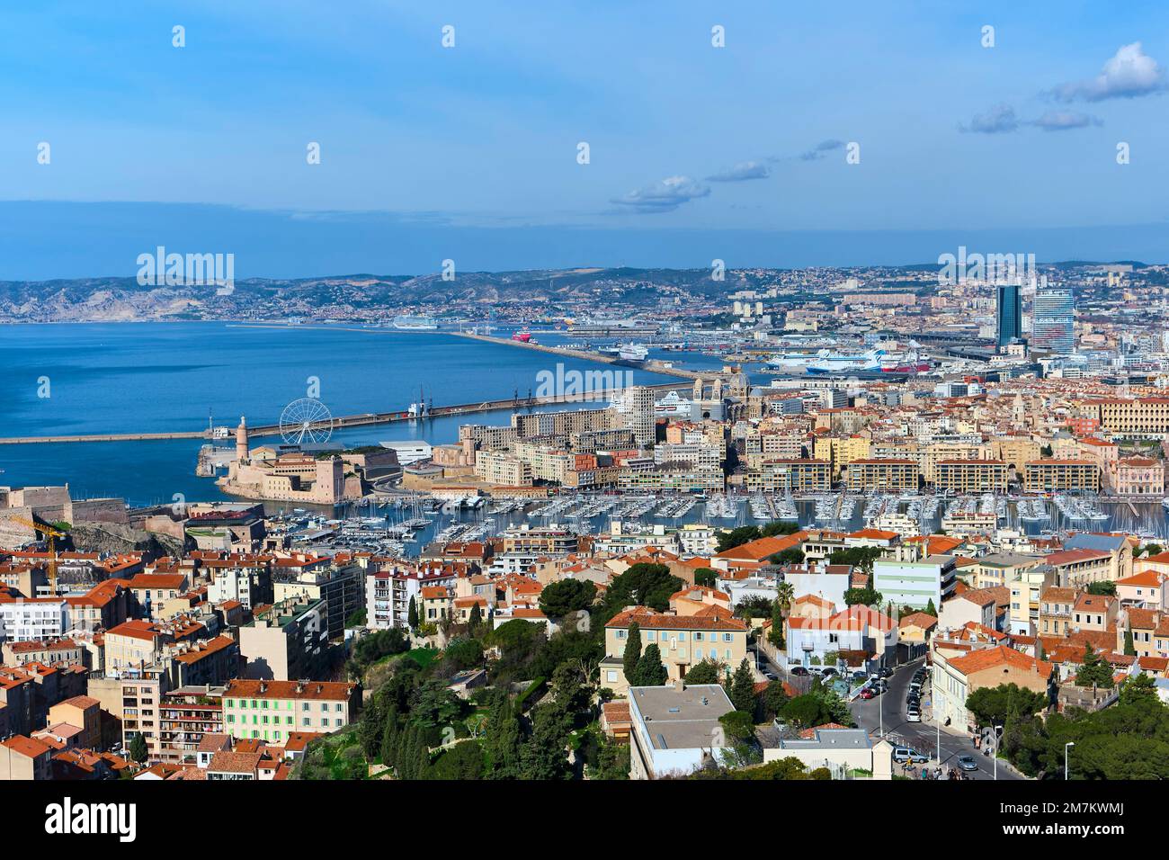 Marseille (south-eastern France): overview of the city from the ...