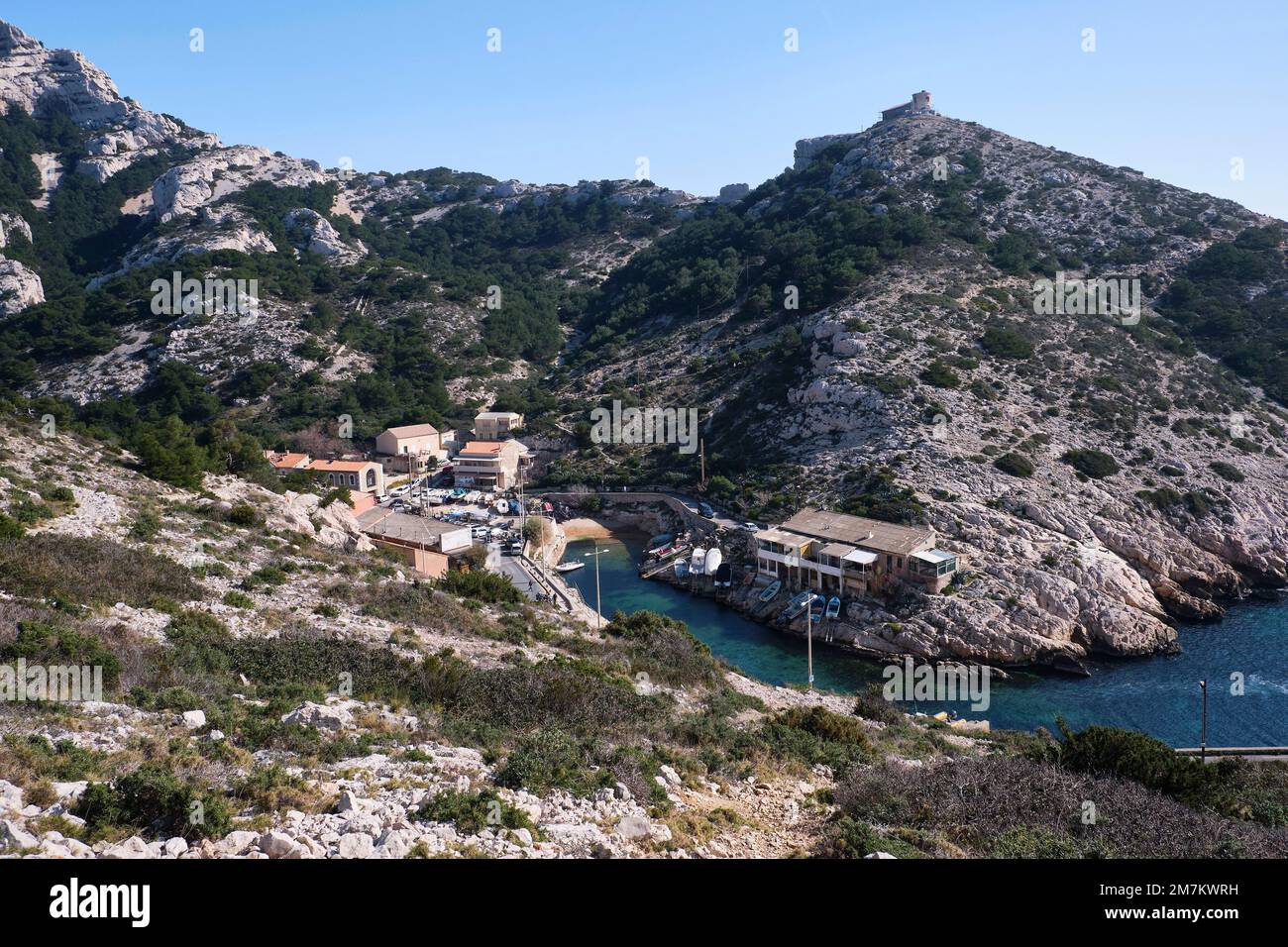 Marseille (south-eastern France): the “calanque” (rocky inlet), the ...
