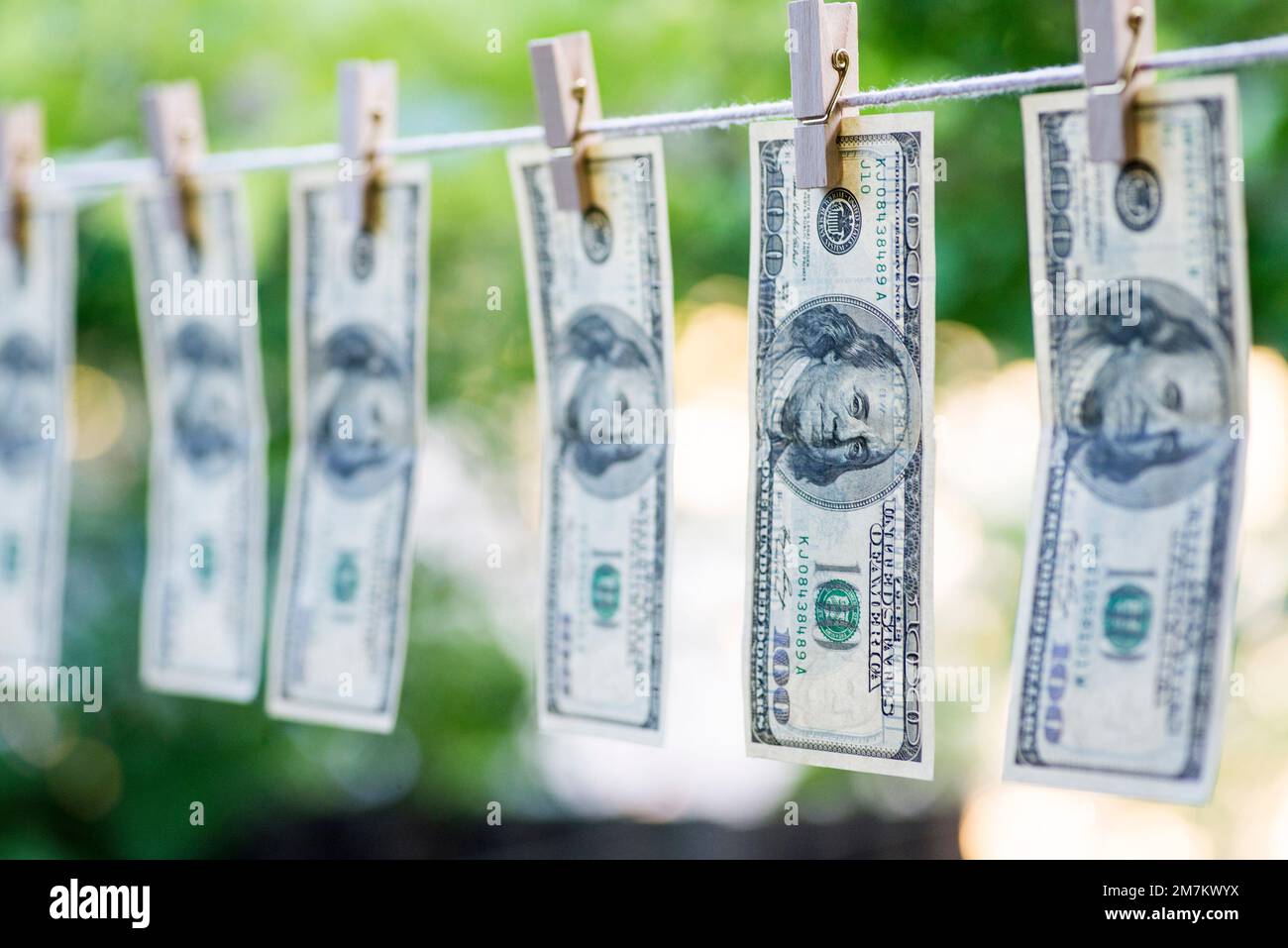 Money Laundering. Money Laundering US dollars hung out to dry Stock ...