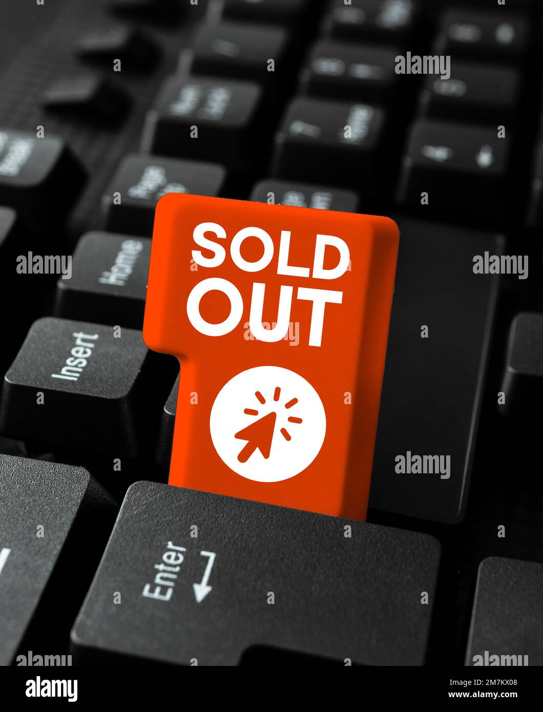 Text sign showing Sold Out. Word Written on Not available anymore ...