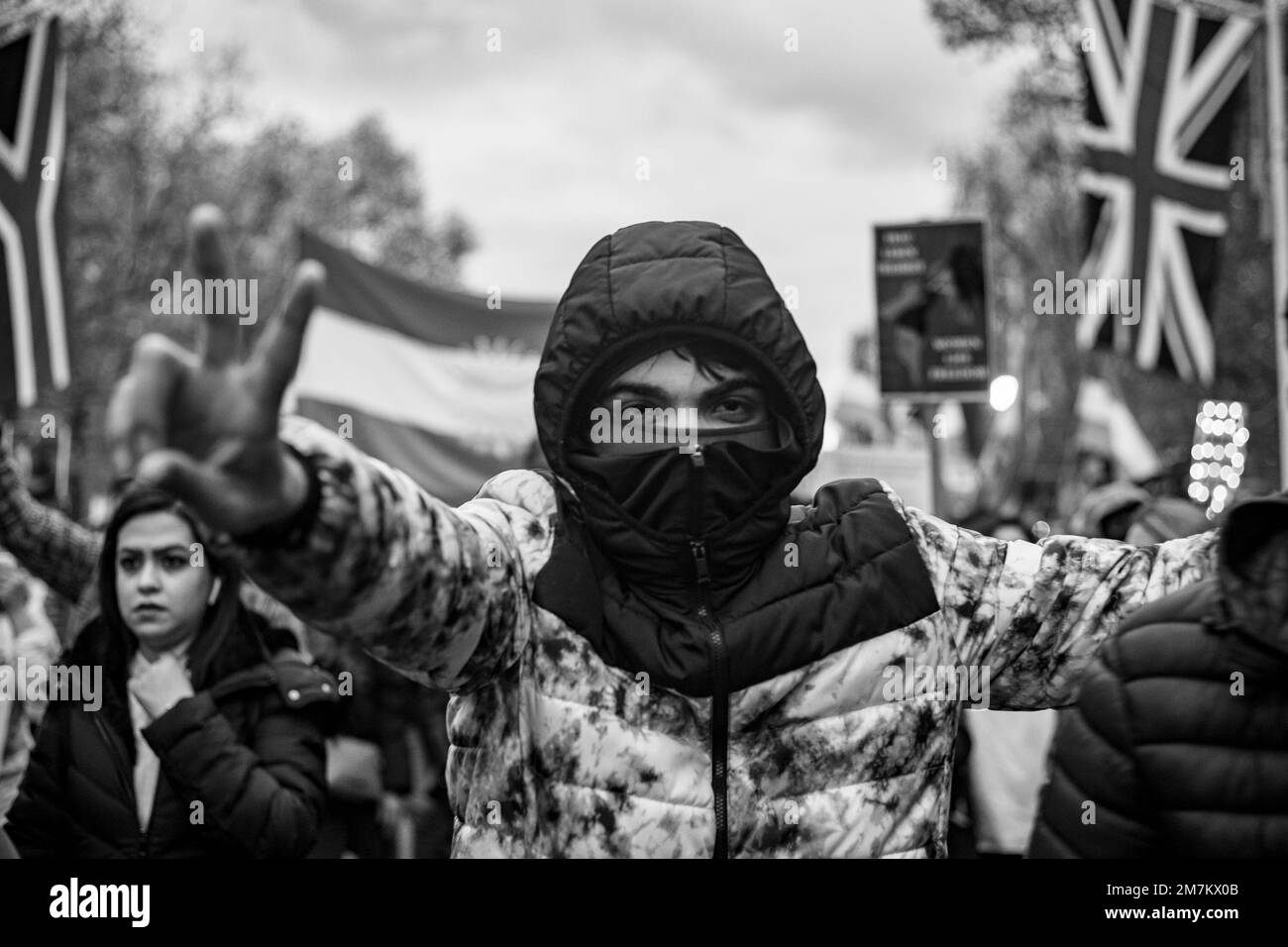 British Iranians protesting in London against the oppressive regime in ...