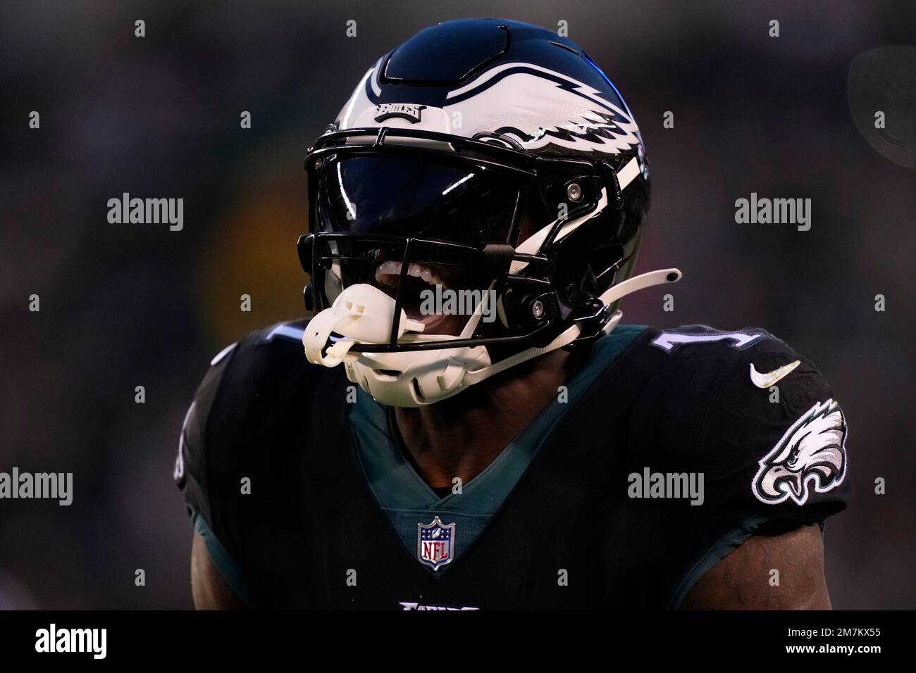 Philadelphia Eagles wide receiver A.J. Brown in action during an NFL ...