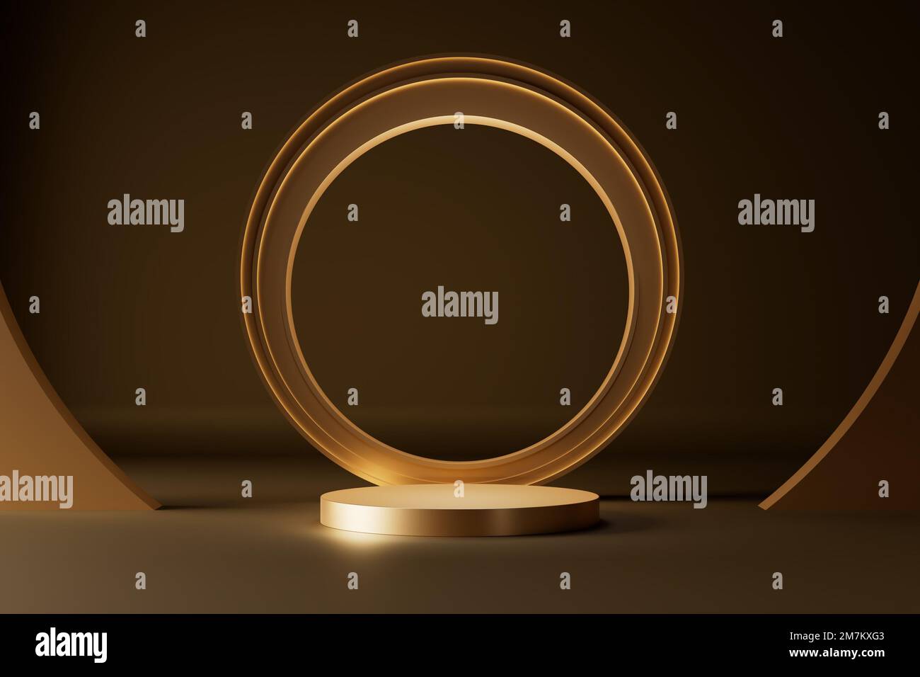 Abstract gold tone background scene for placing premium products. 3D ...