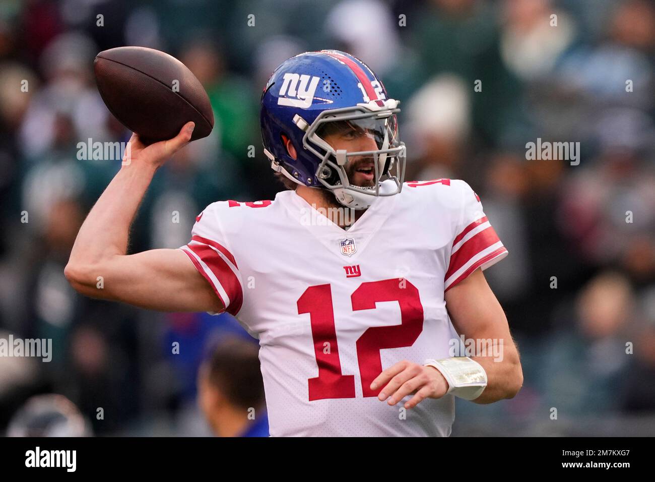 New York Giants quarterback Davis Webb in action before an NFL football ...