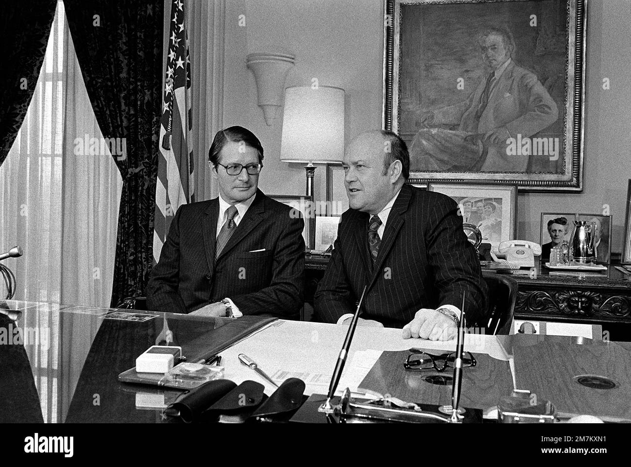Secretary of defense melvin r laird Black and White Stock Photos ...