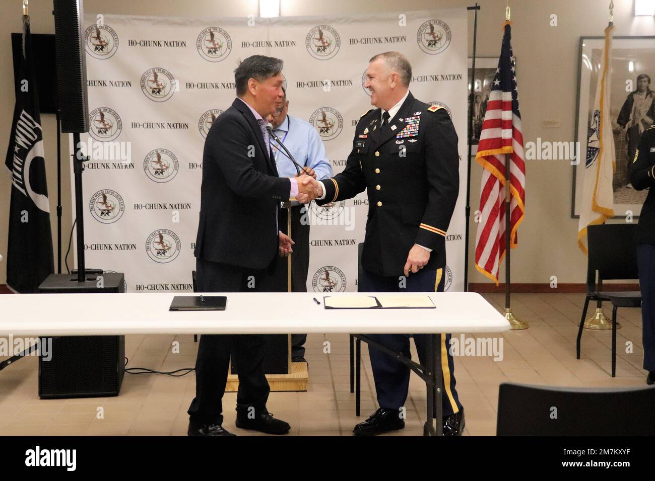 Ho-Chunk Nation President Marlon WhiteEagle and Fort McCoy Garrison ...