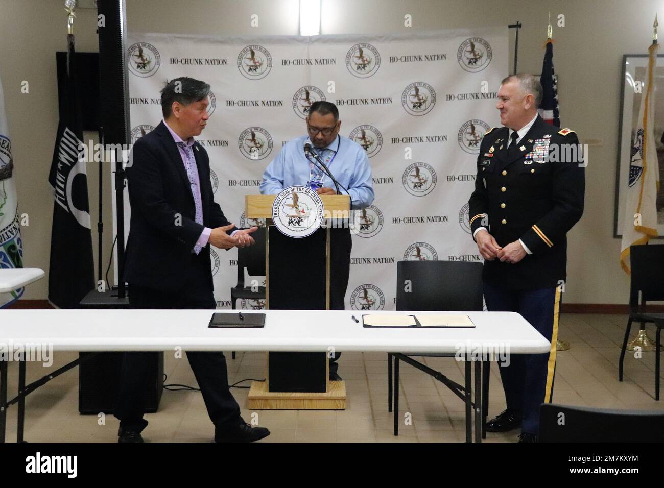 A scene is shown May 10, 2022, of a special signing ceremony for a ...