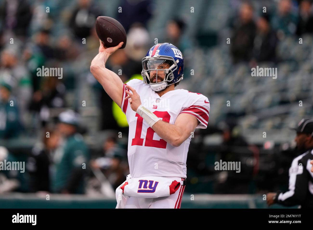New York Giants quarterback Davis Webb in action before an NFL football ...