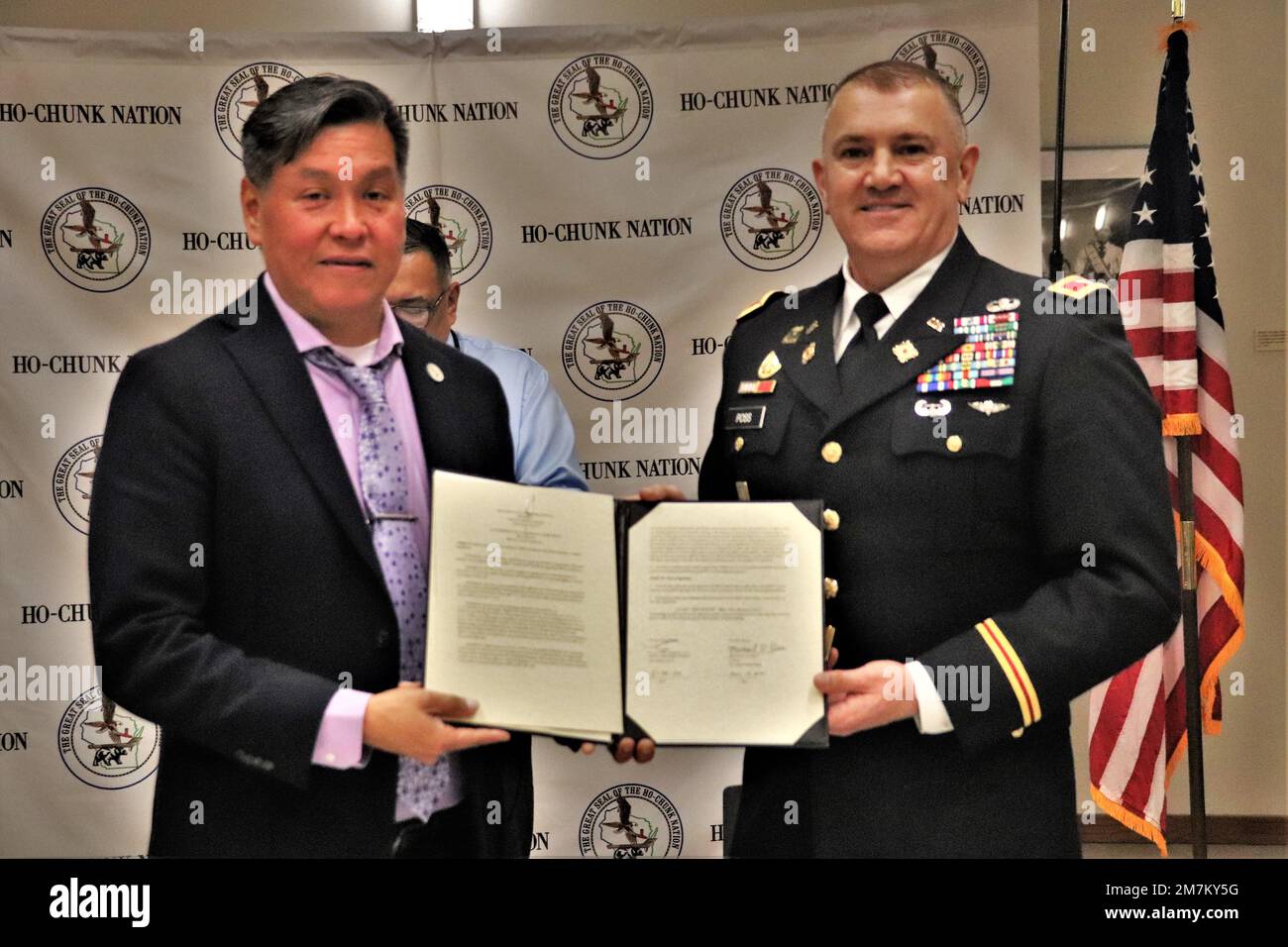 Ho-Chunk Nation President Marlon WhiteEagle and Fort McCoy Garrison ...