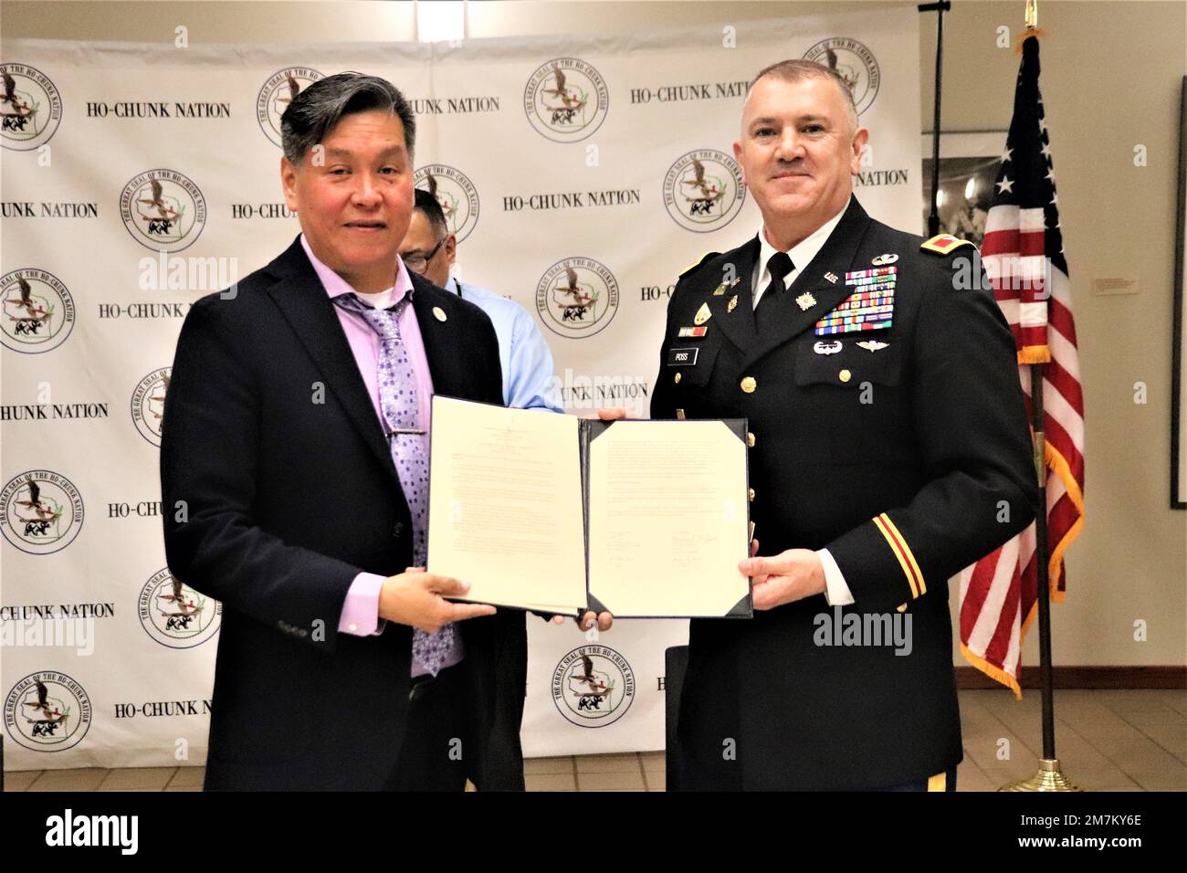 Ho-Chunk Nation President Marlon WhiteEagle and Fort McCoy Garrison ...