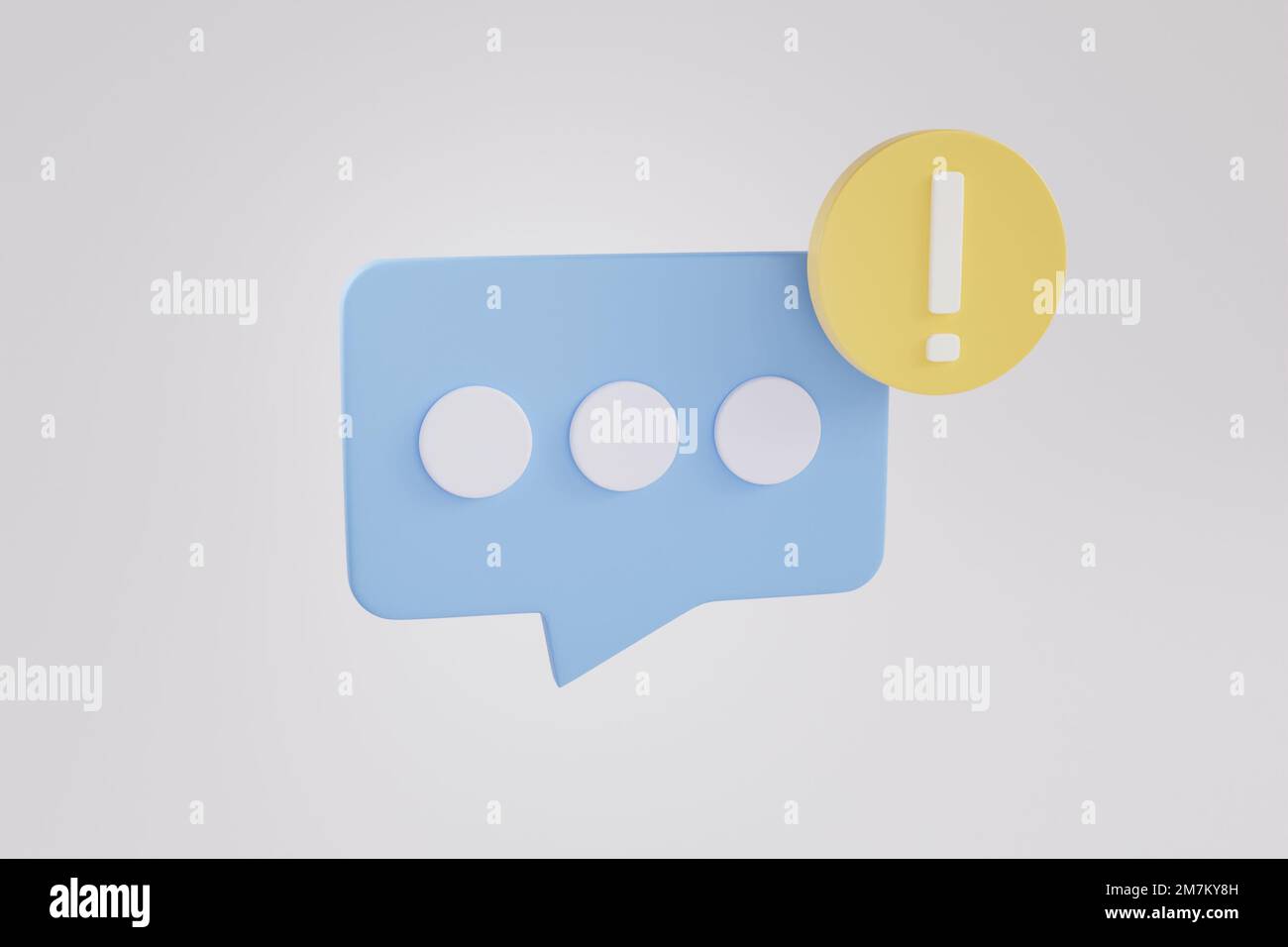 3d mockup. Chat message icon. 3d render, 3d illustration. Minimal ...