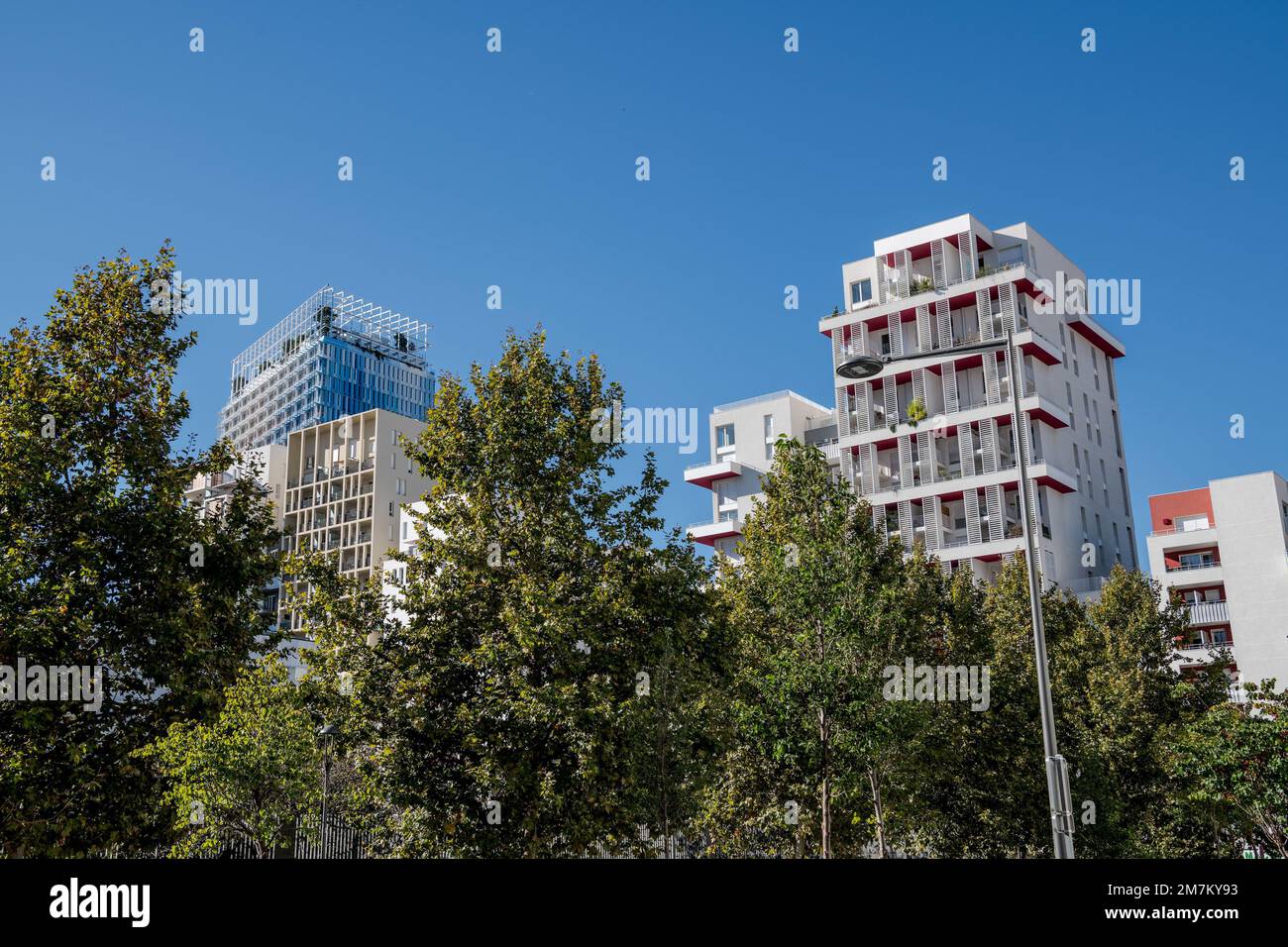 Arenc District in Marseille (south-eastern France): garden “jardin des ...