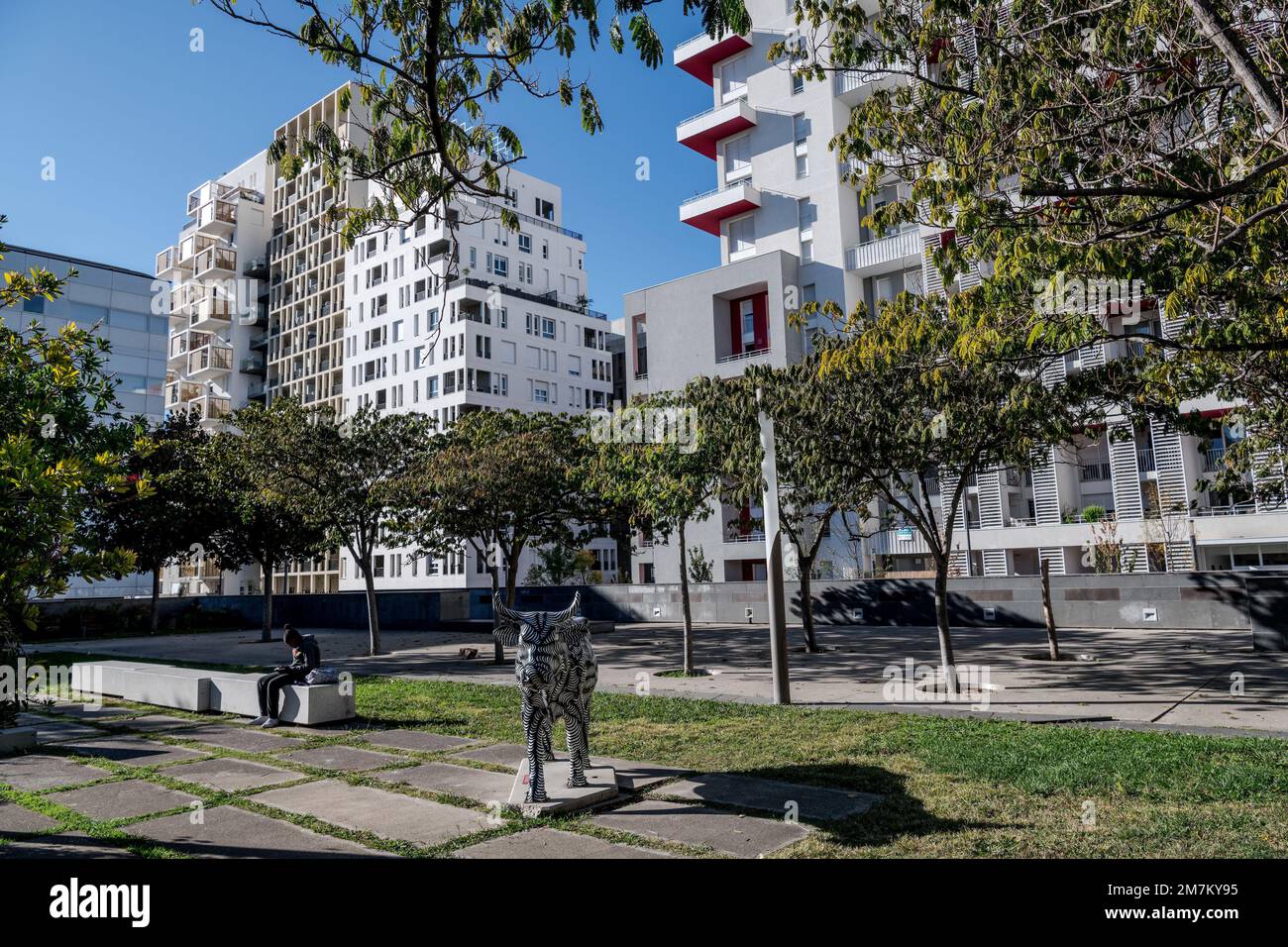 Arenc District in Marseille (south-eastern France): garden “jardin des ...