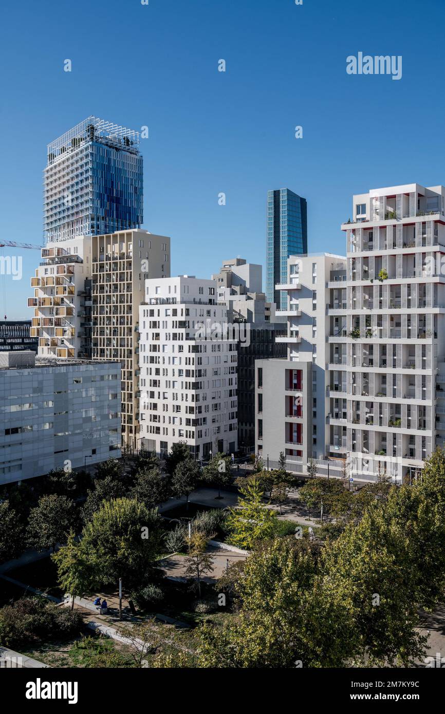 Arenc District in Marseille (south-eastern France): garden “jardin des ...