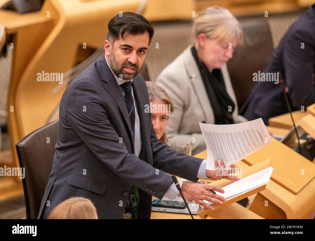 Scottish Cabinet Secretary for Health and Social Care Humza Yousaf ...