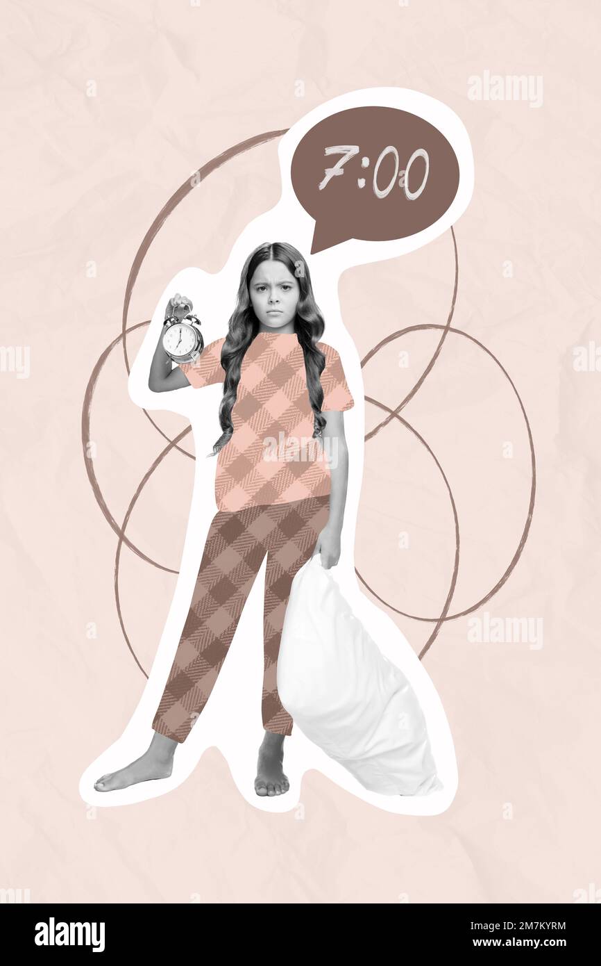 Creative 3d photo artwork graphics collage painting of little girl ...