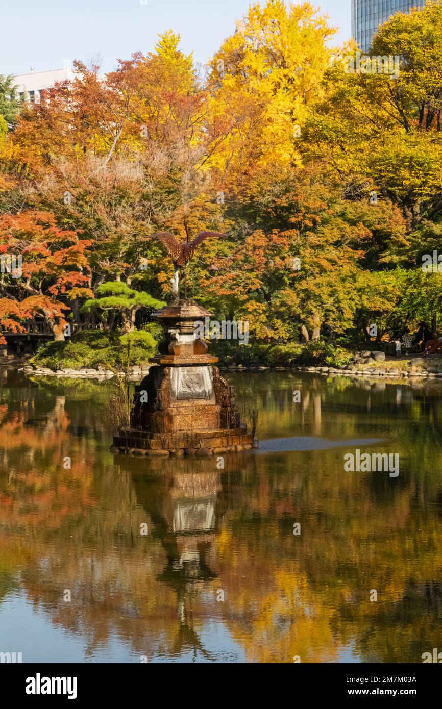 Japan, Honshu, Tokyo, Hibiya, Hibiya Park, The Crane Fountain and ...