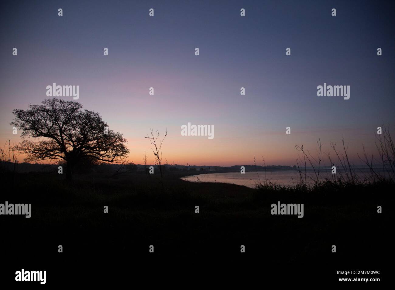 Dawn view over the River Stour Stock Photo - Alamy