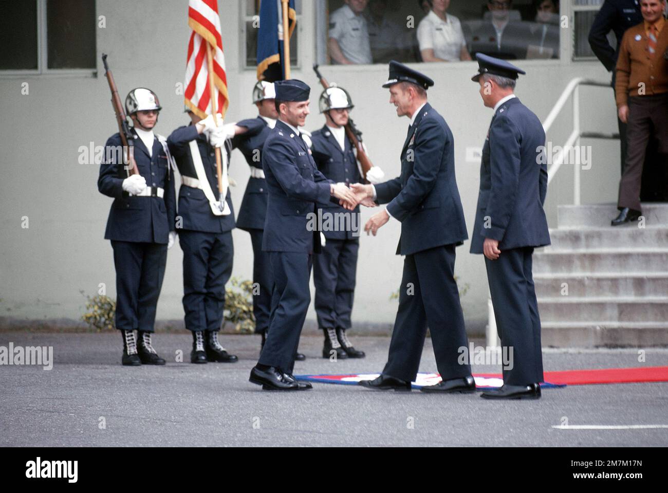 Former POW and U.S. Air Force CPT Larry James Chesley is greeted by ...