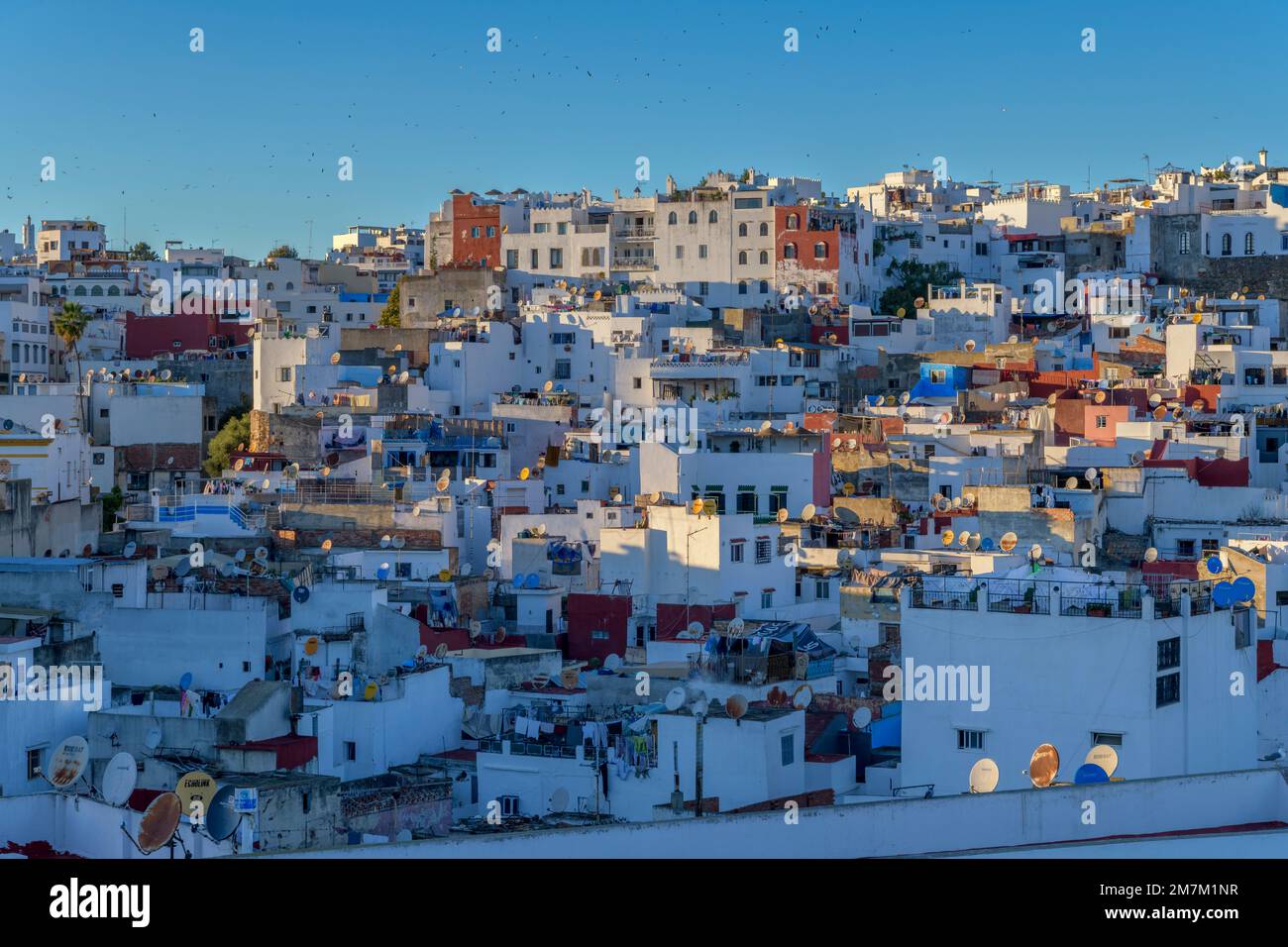 Over the rooftops in Tangier. Shot from the rooftop of Riad Tingis ...