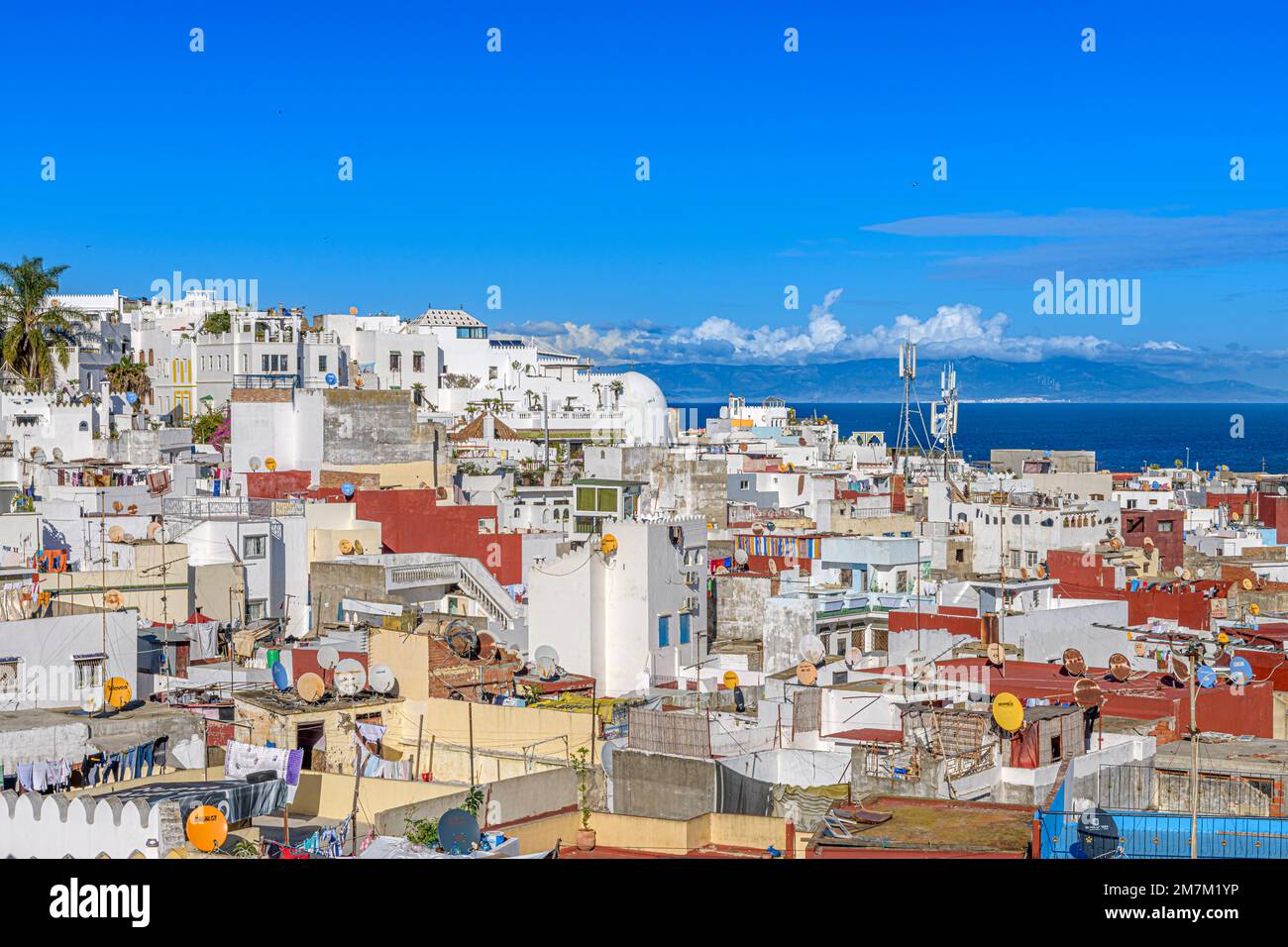 Over the rooftops in Tangier. Shot from the rooftop of Riad Tingis ...