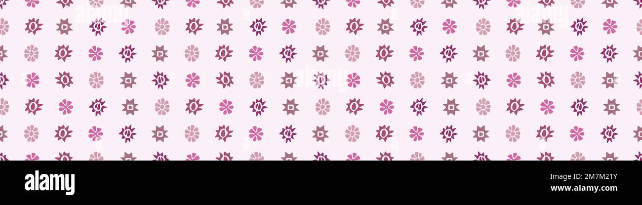 Viva magenta polka dot border. Vector color of the year dotty washi ...