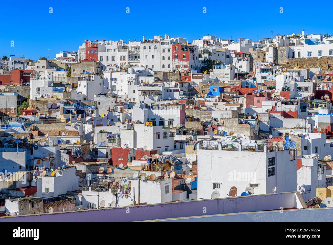 Over the rooftops in Tangier. Shot from the rooftop of Riad Tingis ...
