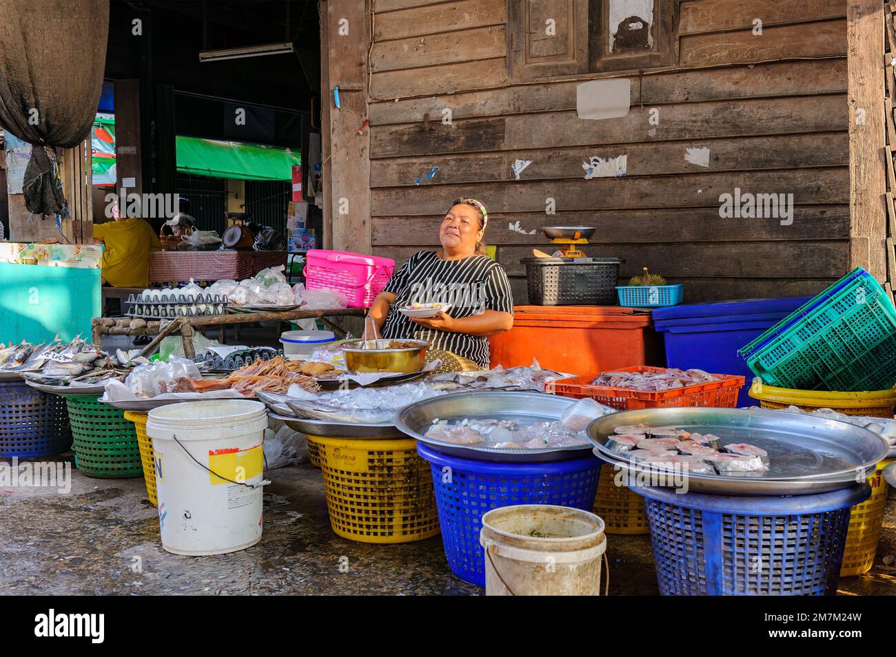 Fish on display trays hi-res stock photography and images - Alamy