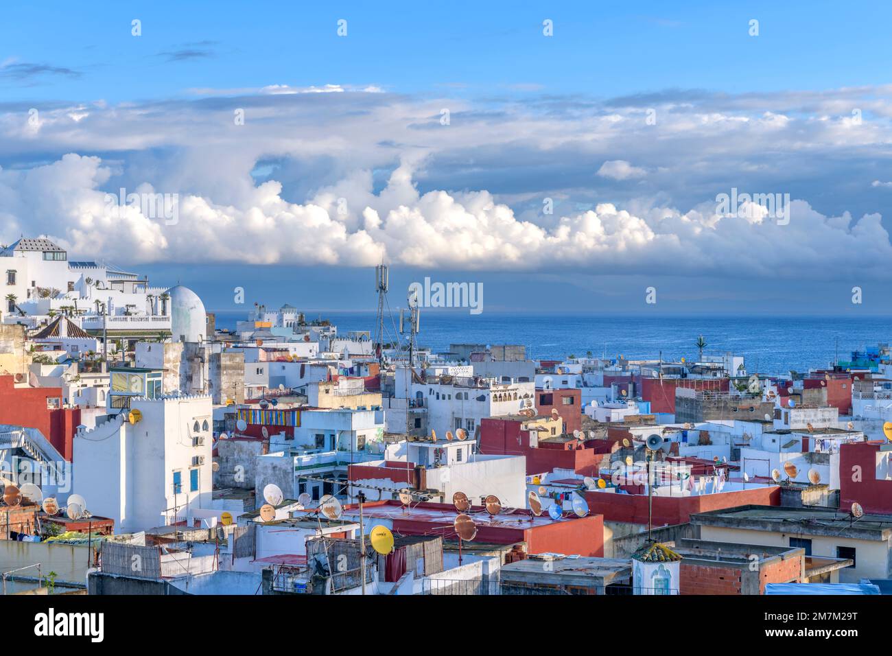 Over the rooftops in Tangier. Shot from the rooftop of Riad Tingis ...