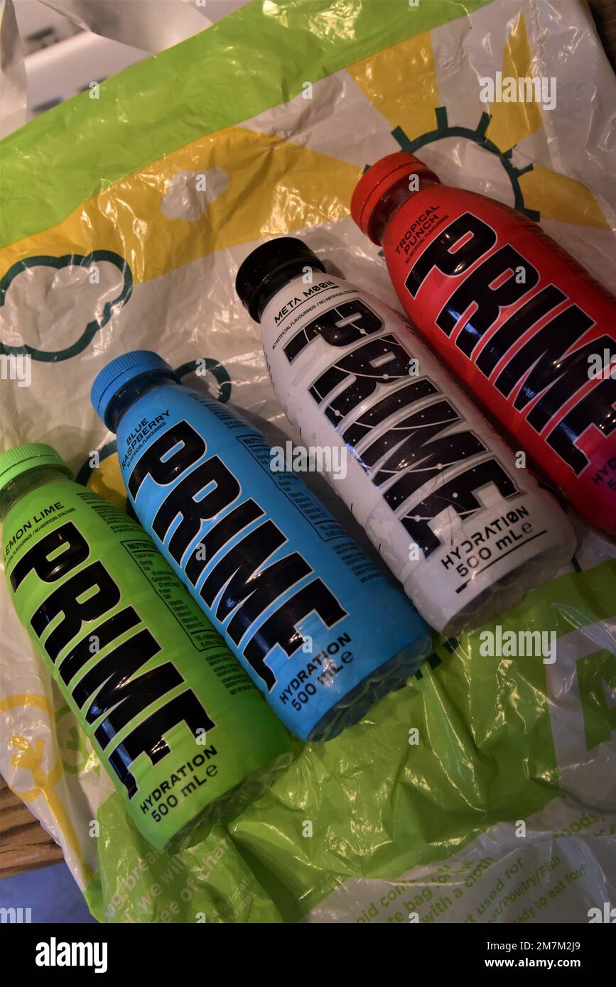 PRIME hydration soft drink by YouTube stars KSI and Logan Paul. The ...